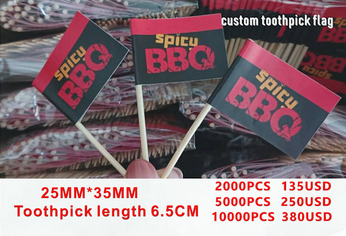 Print custom toothpick flag for your logo by Print_sticker | Fiverr