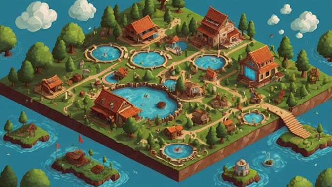 Do isometric maps and illustrations by Janhams | Fiverr