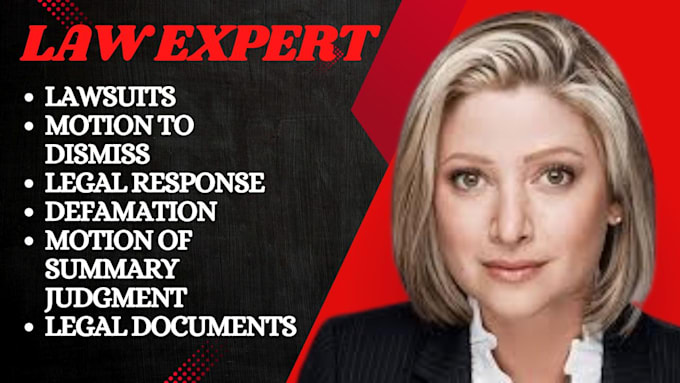 Draft motion of summary judgment, motion to dismiss, legal response ...