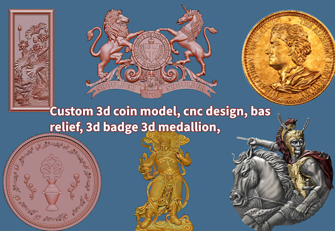Sculpt 3d coin model 3d cnc design minting 3d bas relief 3d model ...