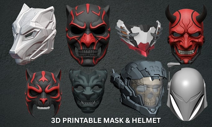 Sculpt cosplay 3d mask 3d helmet printable stl mask helmet armor ...
