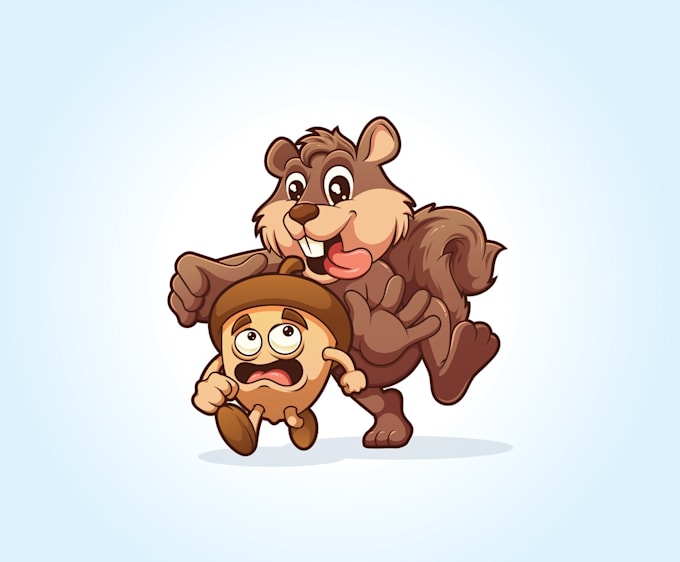 Design awesome squirrel chasing nut logo by Audra_erdman | Fiverr