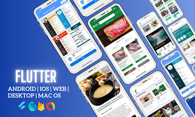 Develop custom flutter mobile apps for android and ios with advanced features by Dilrafenterpris ...