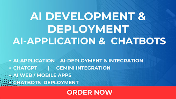 Design, build, deploy chatbots, ai applications, gpt agents, machine learning by Proeditor_jane ...