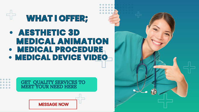 Create aesthetic 3d medical animation, medical procedure, medical ...