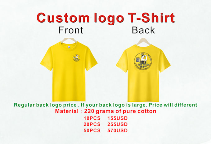 Print custom t shirt of your logo design by Print_sticker | Fiverr