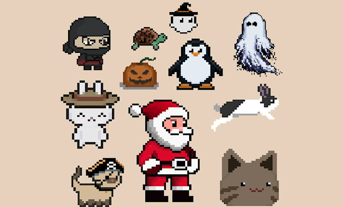 Create custom pixel art character designs by Handekaya23 | Fiverr