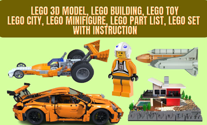 Lego 3d model lego building sets lego minifigures part list with ...