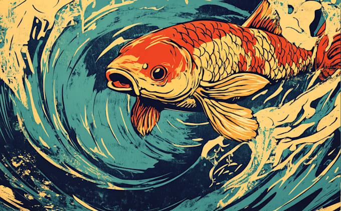 Draw illustrations using linocut technique by Theadealt | Fiverr