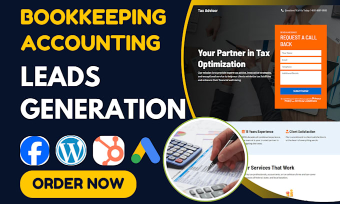 Generate hot bookkeeping leads bookkeeping website income tax ...