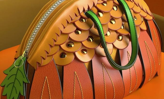 Create realistic 3d handbag design, backpack, luggage, bag animation ...