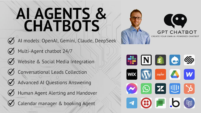 Build ai agent chatbot for wordpress facebook ig whatsapp, gpt claude deepseek by ...