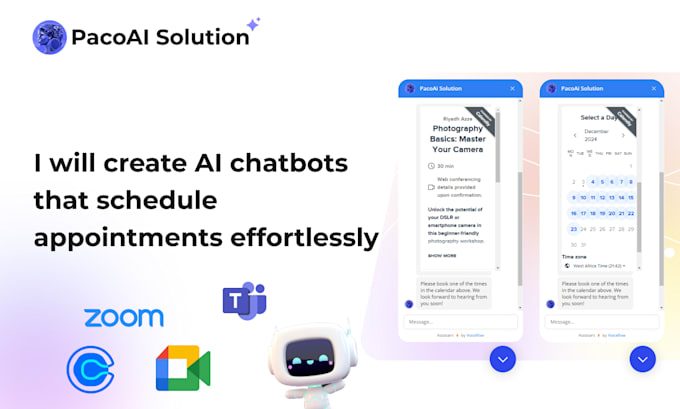 Create a appointment booking chatbot for your website by ...