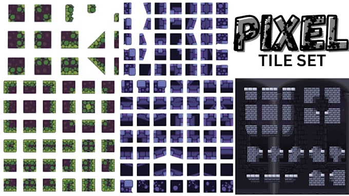 Create pixel art animation, tileset, background lofi animated gif for ...