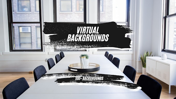 Design custom zoom and google meet virtual background with your logo by ...