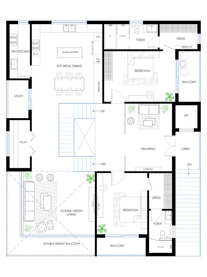 Create 2d floor plan by Shrutishiny | Fiverr