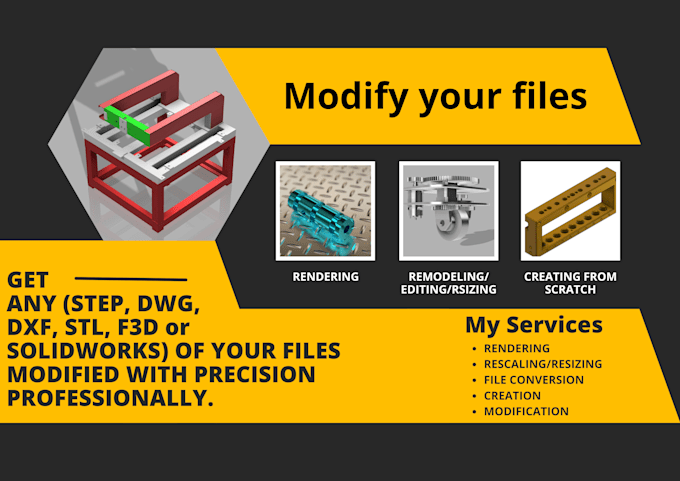 Edit customize or remodel step stl dxf dwg and with precision by ...