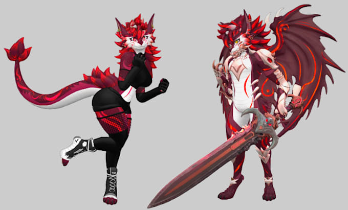 Create 3dmodel vrchat avatar furry avatar vtuber vrc avatarnsfw for ...