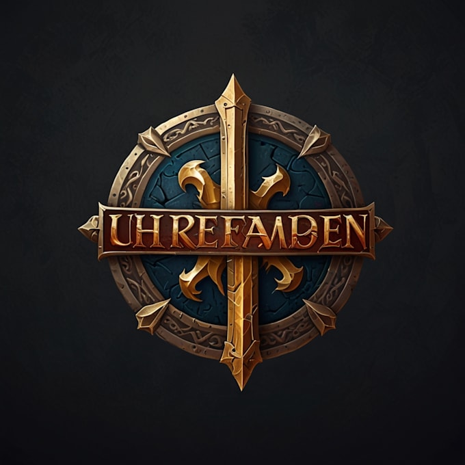 Create a distinctive logo title for a medieval mmorpg game by ...