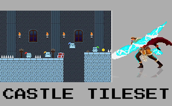 Draw unique pixel art scene and background, sprite animation, game ...