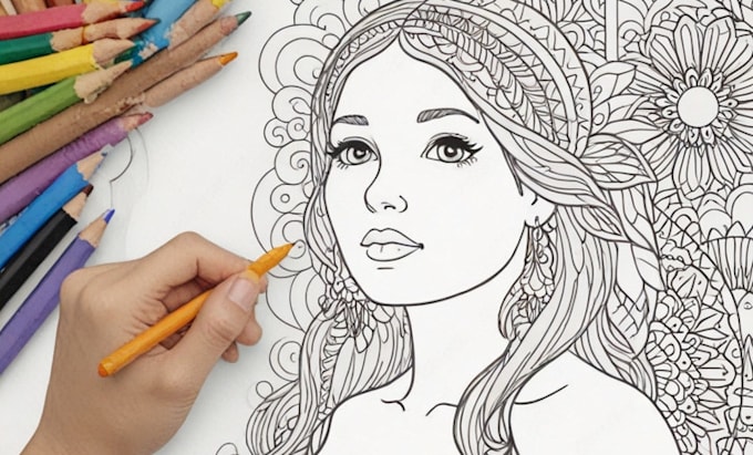 Create a unique vector line art by Carol_lily | Fiverr
