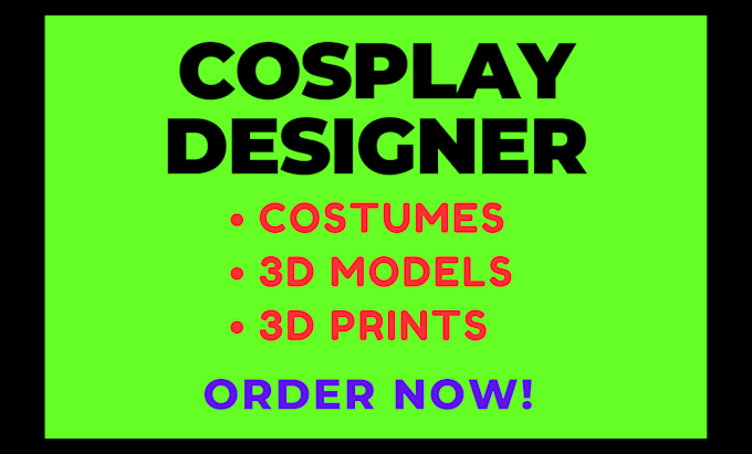 Be your cosplay designer for costumes, 3d models and prints by Dr ...
