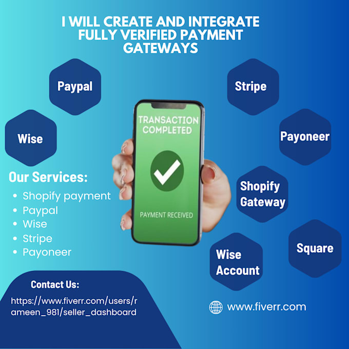 Create payment gateway wise, paypal, stripe, payoneer by Rameen_981 ...