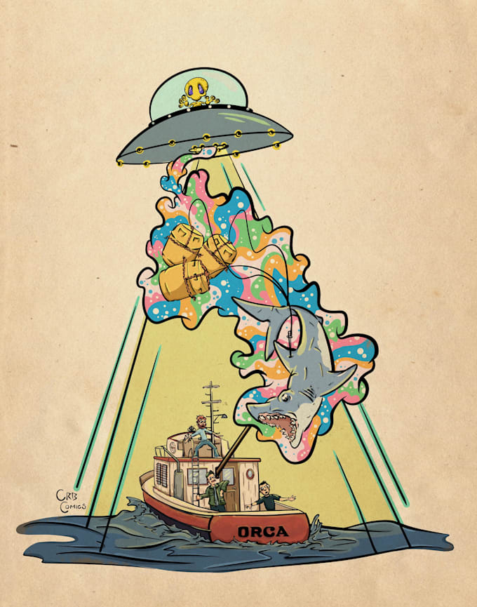 Make an alien abduction drawing for you by Jefft8 | Fiverr