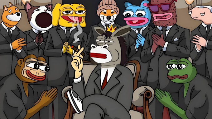 Draw a custom funny memecoin art, meme coin art, crypto meme, mascot ...