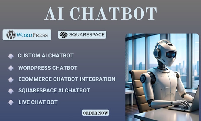Wordpress chatbot squarespace ai ecommerce vertex gcp live chat bot integration by Tom_c0le | Fiverr