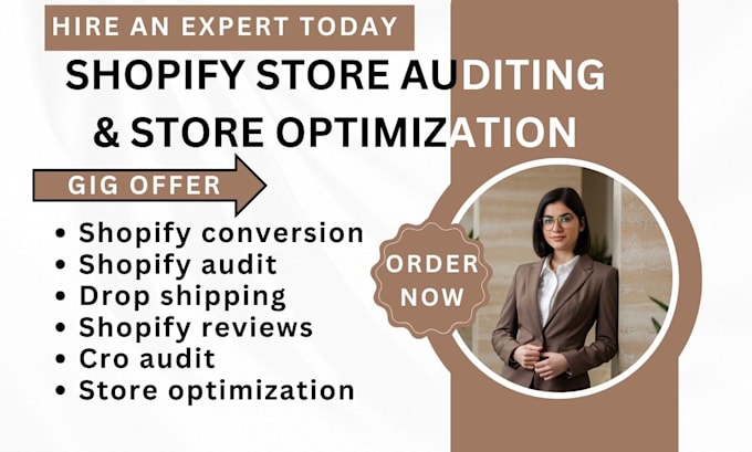 Audit, review, optimize your shopify drop shipping store to increase ...