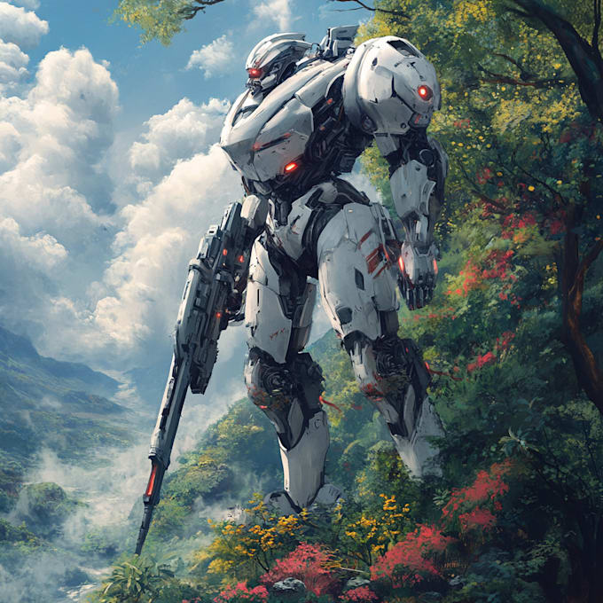Design a unique mecha robot art for your project by Viennaster | Fiverr