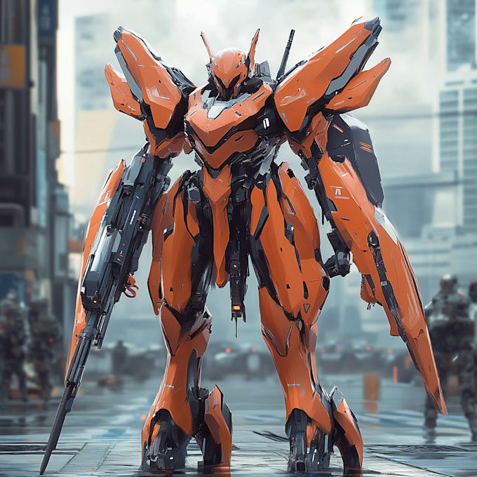 Draw a mecha robot art and concept art by Viennaster | Fiverr