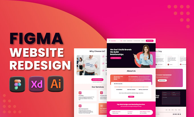 Design a stunning website redesign in figma for your business by Kiran ...