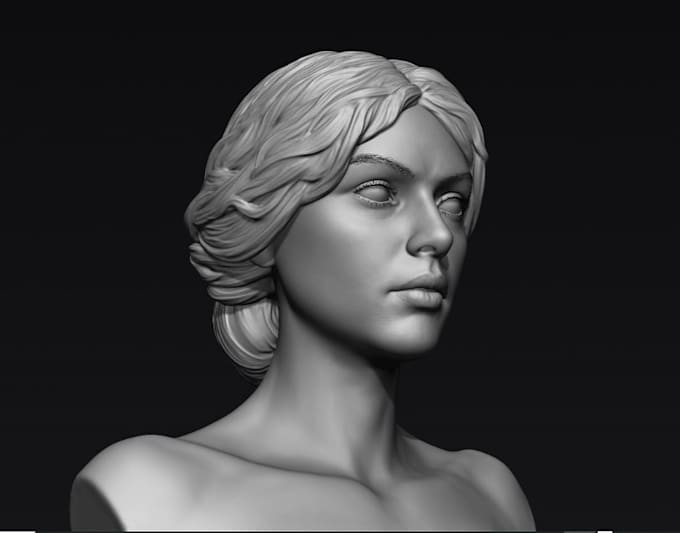 Sculpt realistic 3d head model, head bust, 3d face sculpt, 3d bust for ...