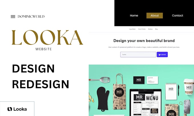 Design looka website redesign webflow framer looka website by ...