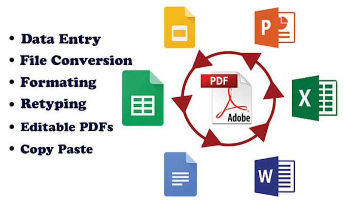 Accurate data entry in excel and file conversions pdf word etc by Toheedalam | Fiverr