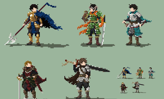 Create pixel art character and animation for you, pixel art backgrounds ...