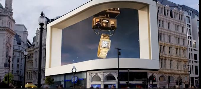 Render cgi 3d billboard animation, 3d anamorphic animation, 3d cgi ...