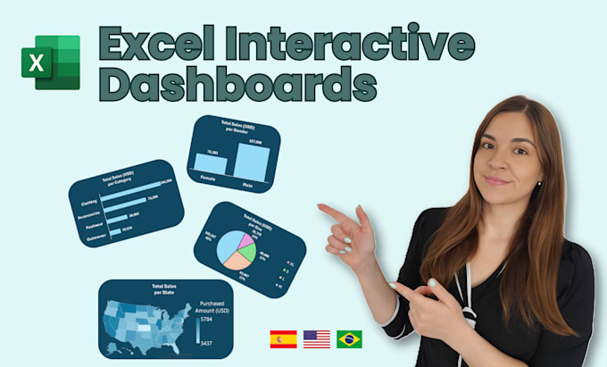 Create an interactive excel dashboard for easy data analysis by Lucia_maceiras | Fiverr