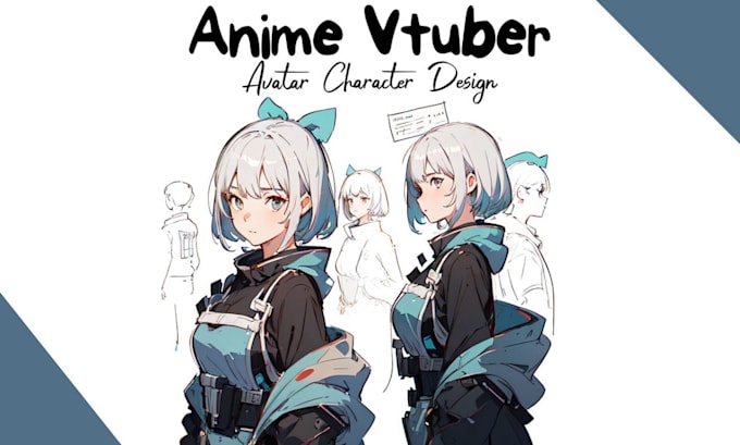 Draw 2d vtuber model rig live 2d vtuber model 2d vtuber character ...