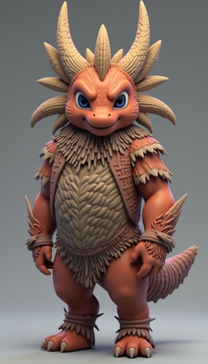 Create 3d model of your fakemon for game or 3d print by Aliences | Fiverr