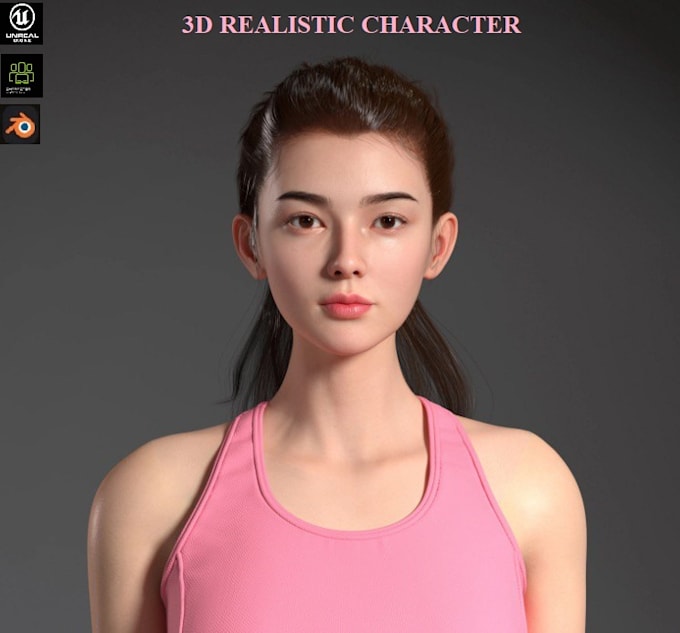 Do 3d character model, realistic character, 3d metahuman, daz3d for game film by Lumeart3d | Fiverr