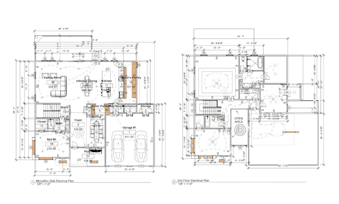 Be your architect, house plan, 2d floor plan blueprints in autocad and ...
