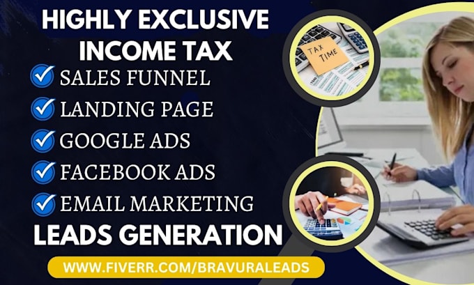 Generate highly converting tax accounting bookkeeping finance income ...