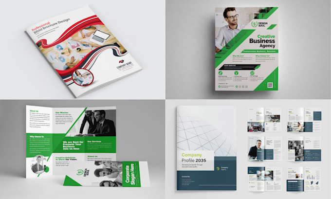 Redesign bifold, flyer, pamphlet, leaflet, company profile, trifold brochure by Nkuester | Fiverr