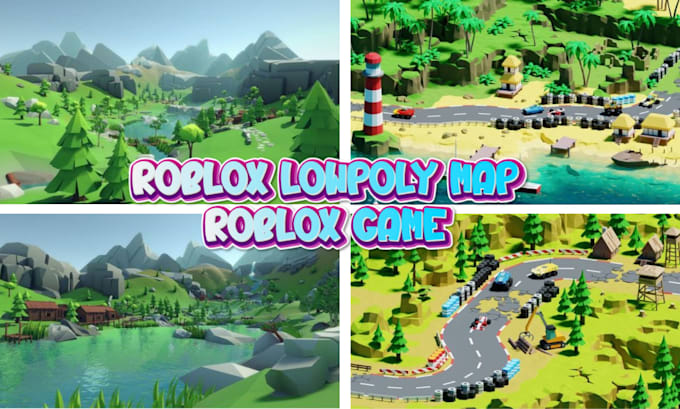 3d roblox map, roblox low poly, 3d low poly,low poly environment ...