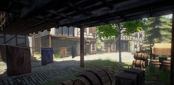 Do unreal engine game environment, cinematic game trailer, game map level design by Squidquad ...