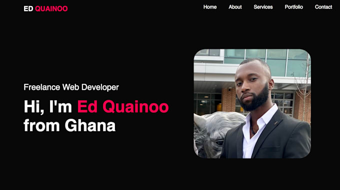 Build a landing page website by Ed_quainoo | Fiverr