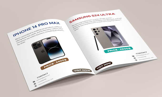 Design catalog, product catalog, sell sheet in adobe photoshop and ...